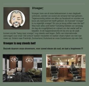 Bij de kapper; Vroeger was alles beter..... – Hoba kapsalon interieur